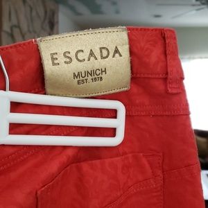 Escada | Jeans | Escada Red Denim Pants | Poshmark